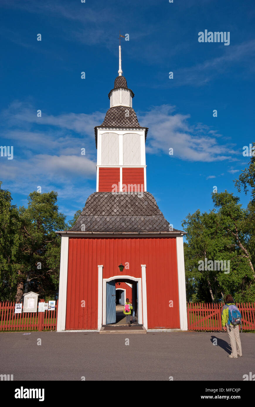 Wooden Church of Jukkasjarvi, Norrbotten County, Sweden Stock Photo - Alamy