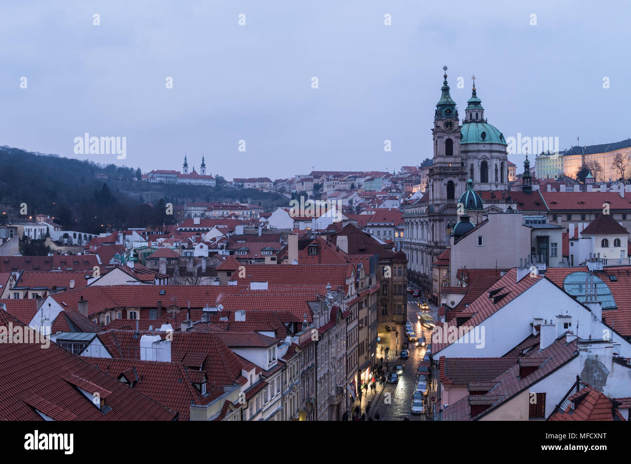 Czech republic europe street view town european hi-res stock ...