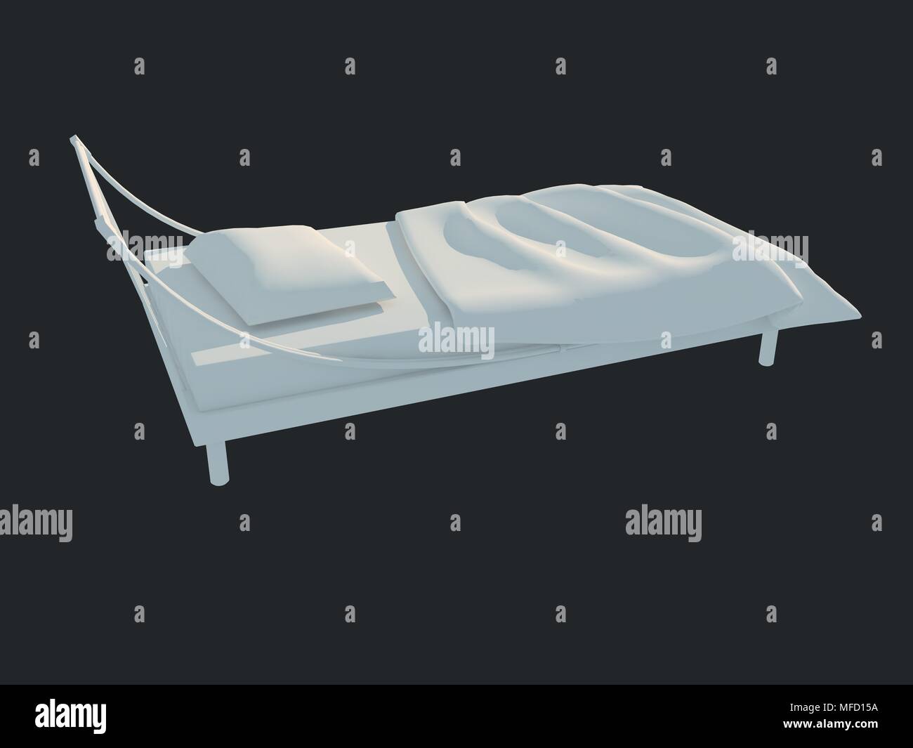 3d Rendering Bed Top View Stock Photos & 3d Rendering Bed Top View ...