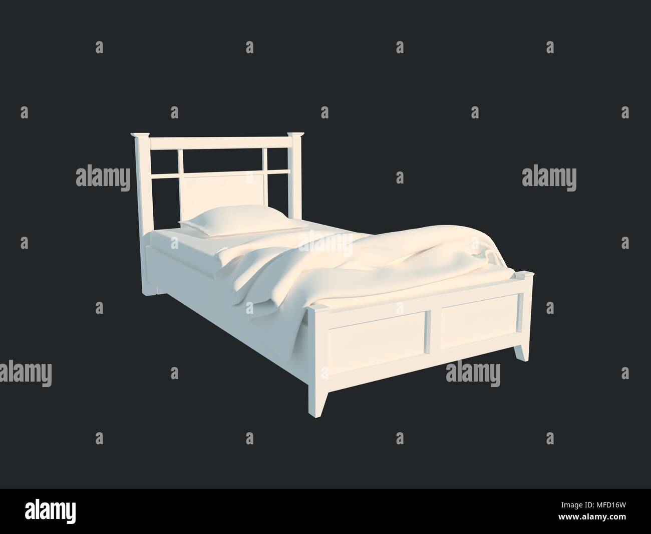 3d Rendering Bed Top View Stock Photos & 3d Rendering Bed Top View ...