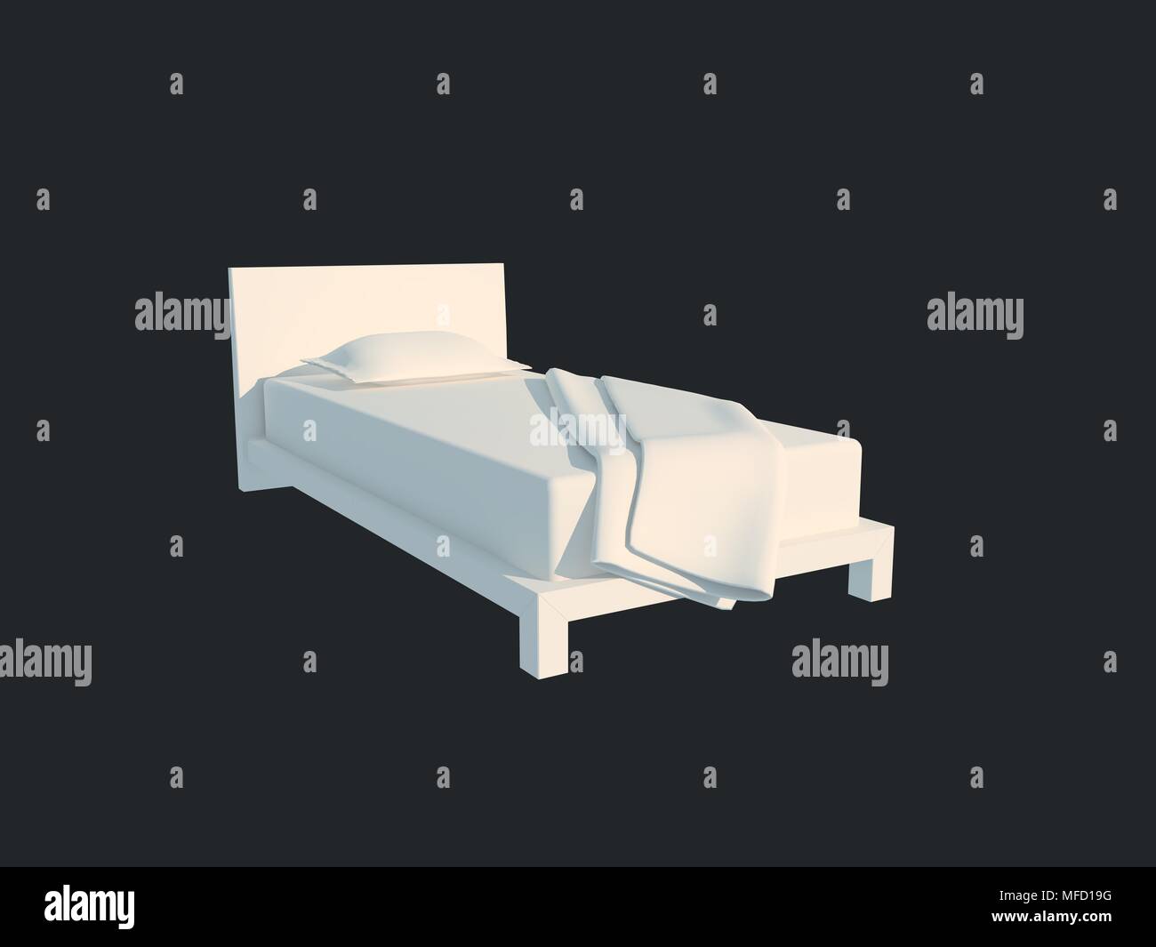 3d Rendering Bed Top View Stock Photos & 3d Rendering Bed Top View ...