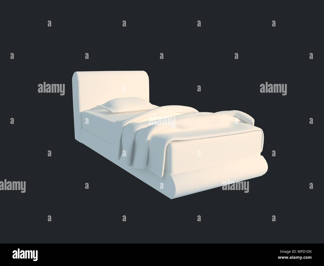 3d Rendering Bed Top View Stock Photos & 3d Rendering Bed Top View ...