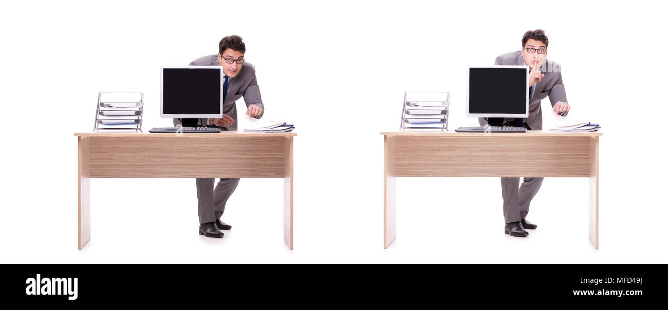 Hiding at work office Cut Out Stock Images & Pictures - Alamy
