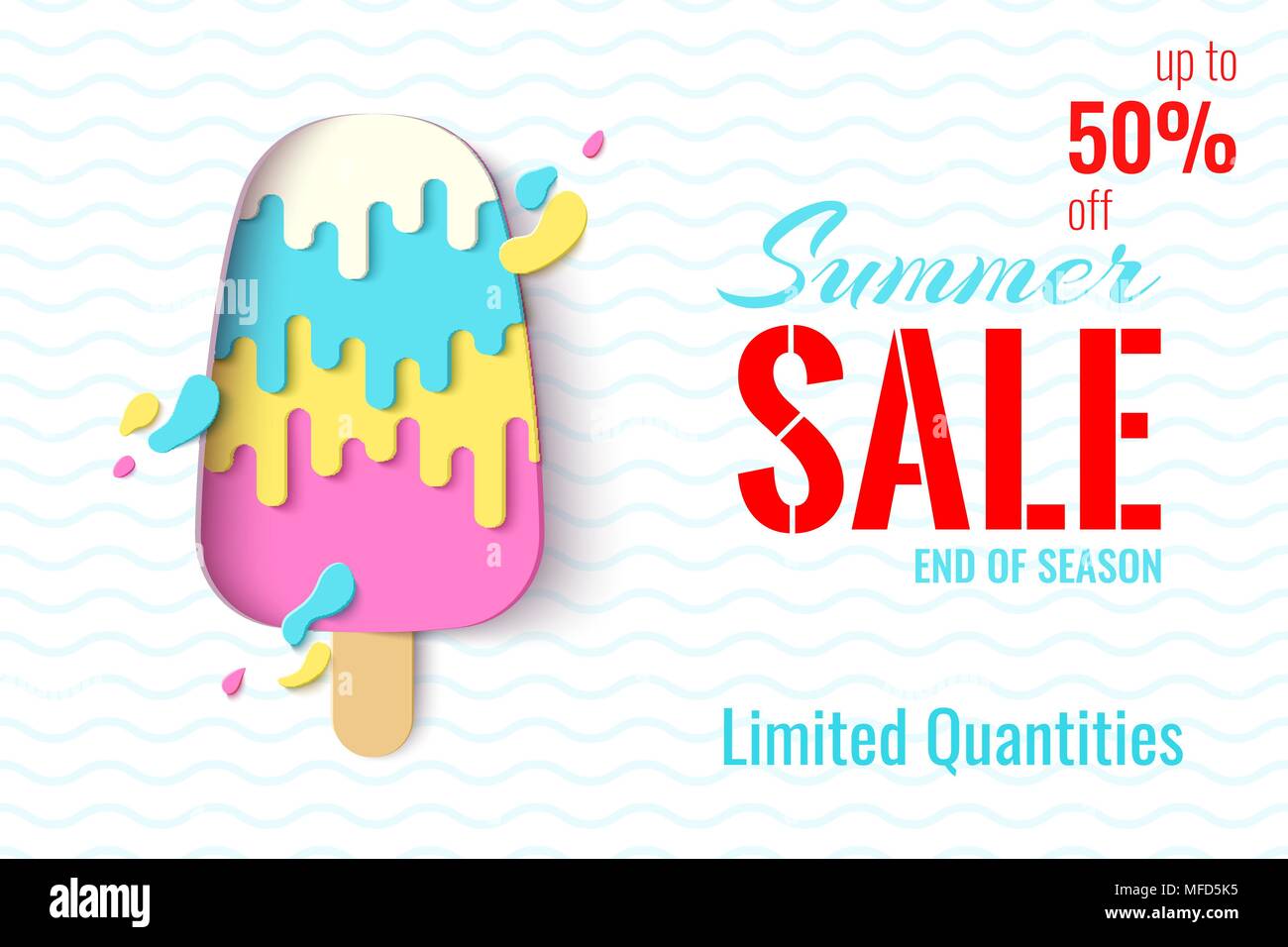 Summer sale paper cut Cut Out Stock Images & Pictures - Alamy