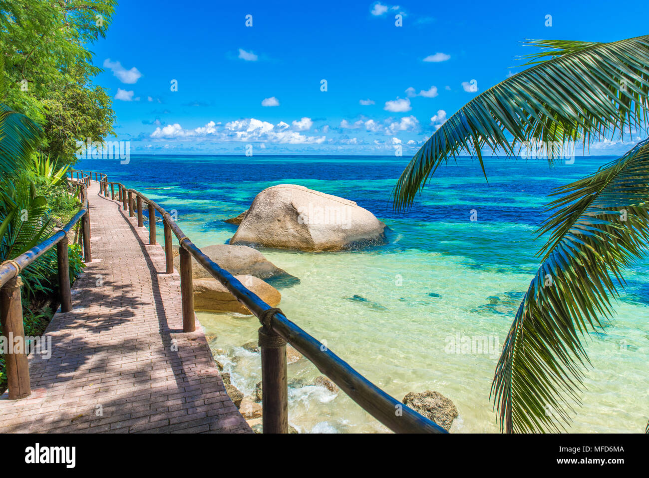 Path at paradise coast Stock Photo - Alamy