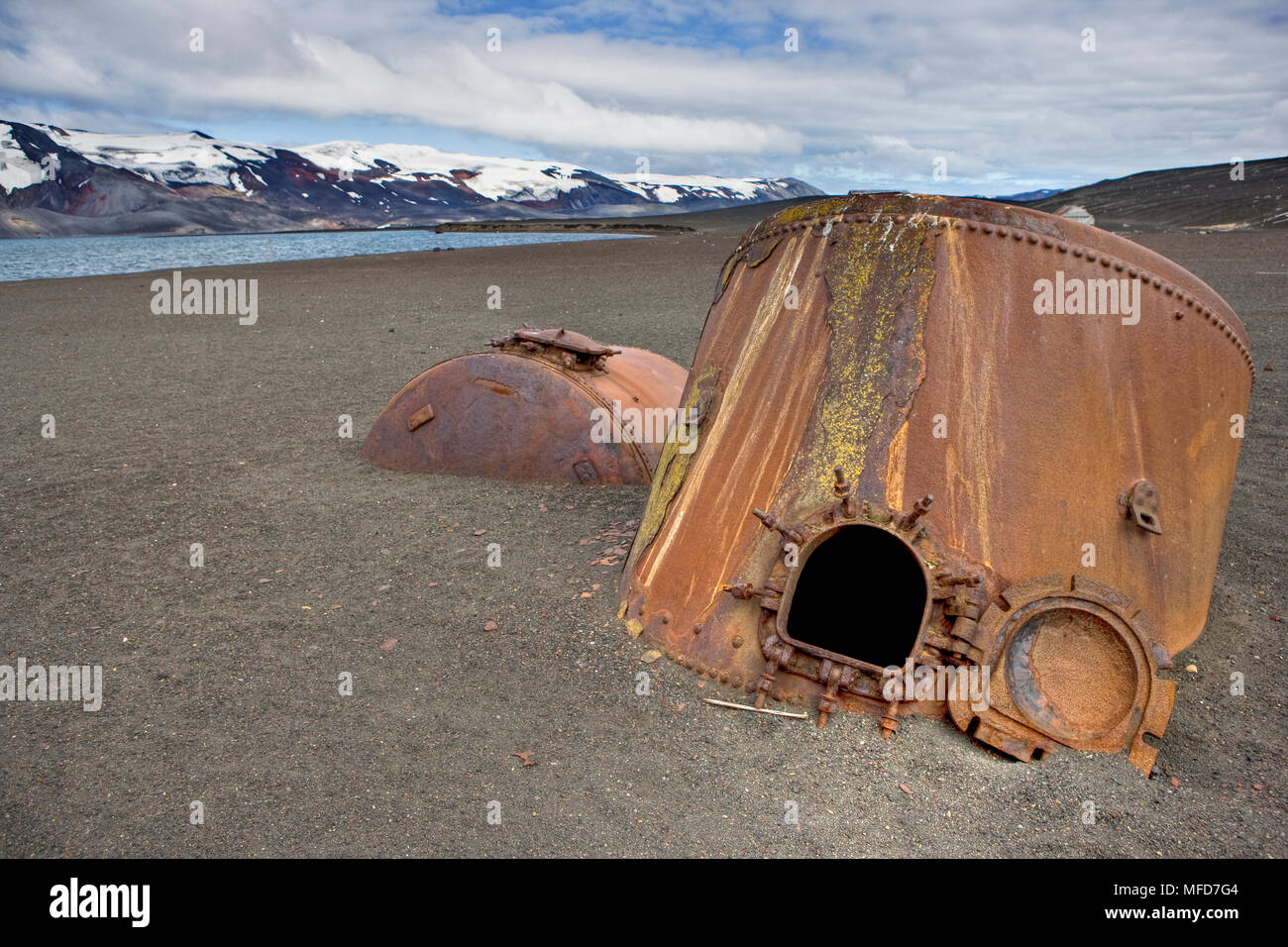 WHALING STATION remains Deception Island, Antarctica Stock Photo - Alamy
