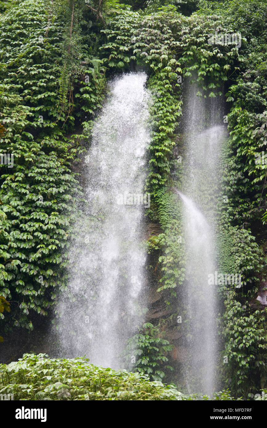 Sendang Gile waterfall Senaru Lombok Indonesia Stock Photo - Alamy