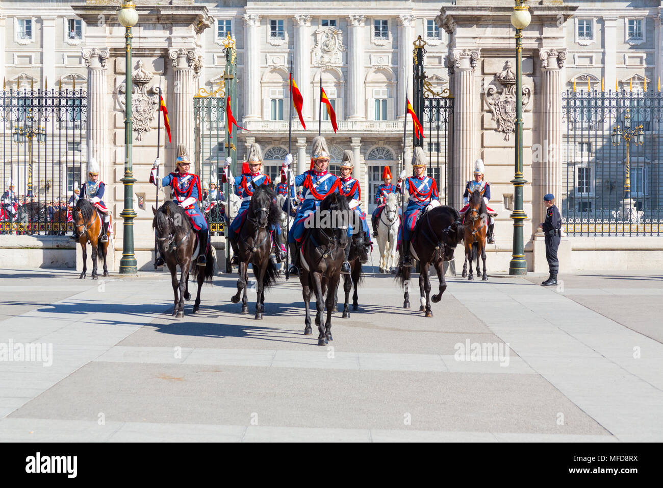 Madrid, Spain - March 11, 2015: In central Madrid, Spain the Royal ...