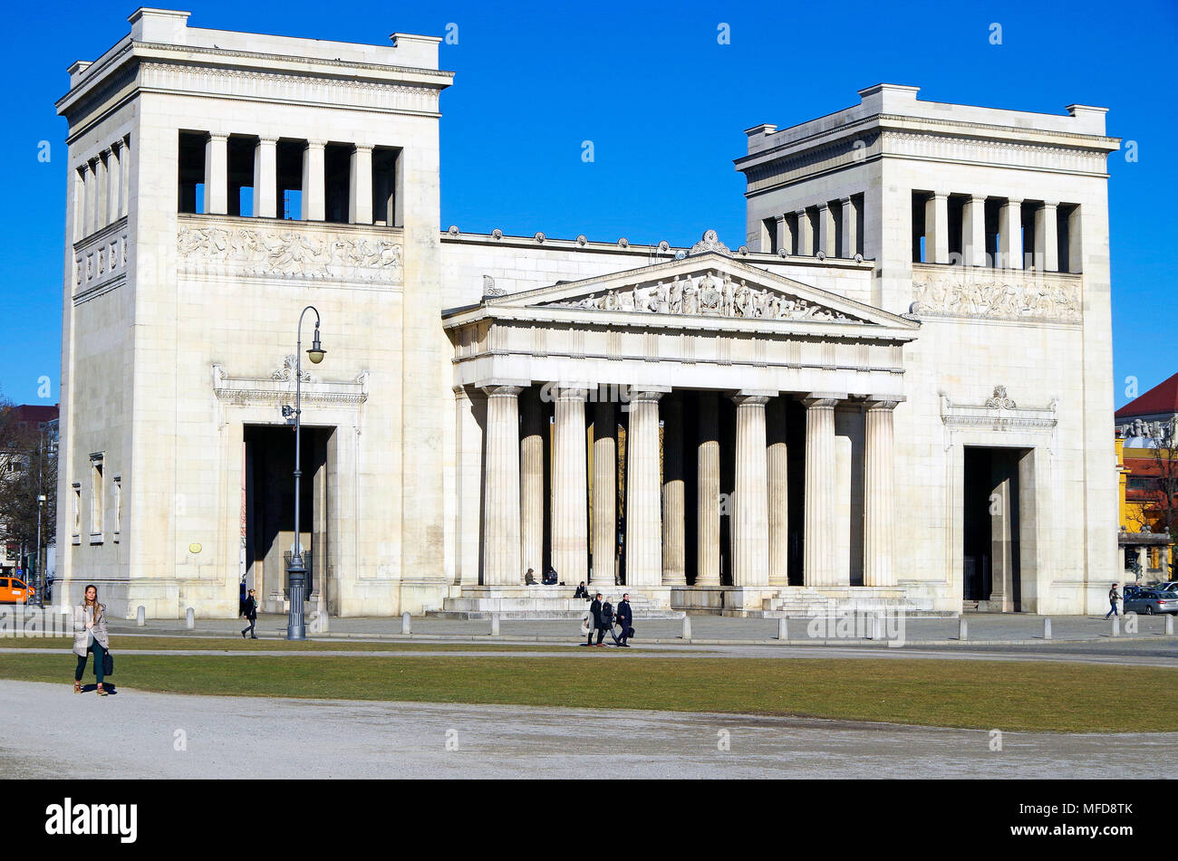 The Propylaea, a city gate in Munich in the Greek Revival style ...