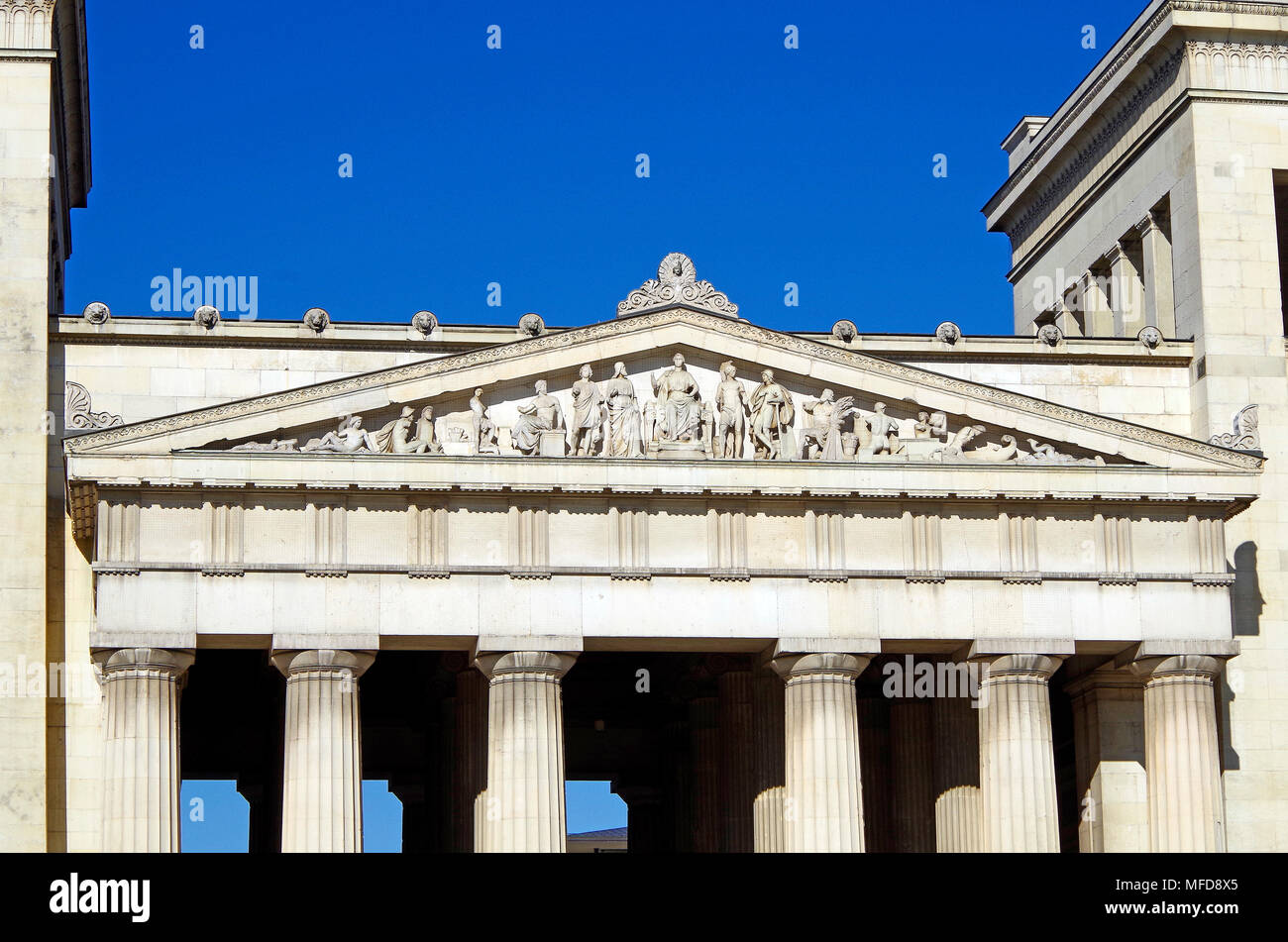 The Propylaea, a city gate in Munich in the Greek Revival style ...