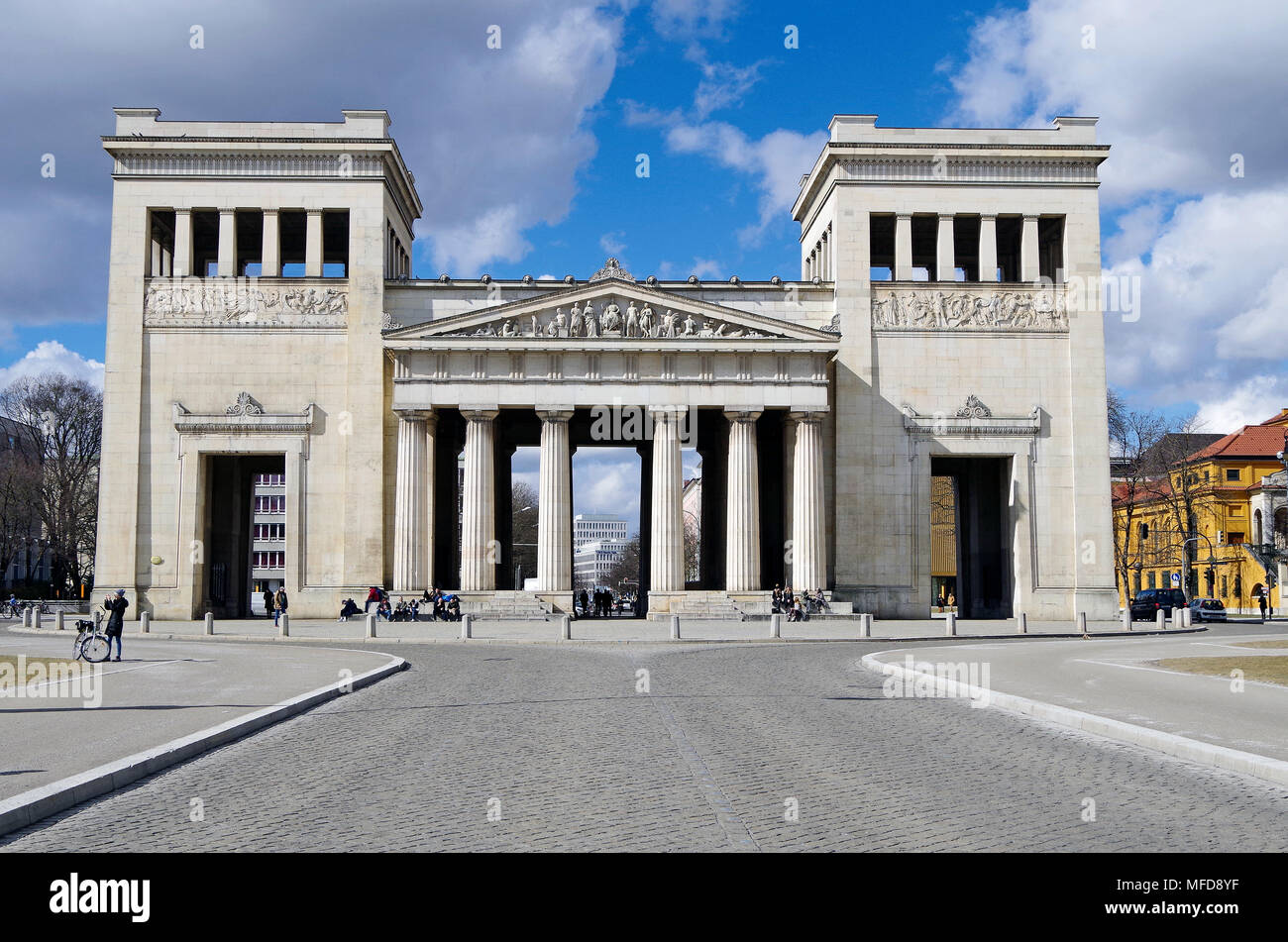 The Propylaea, a city gate in Munich in the Greek Revival style ...