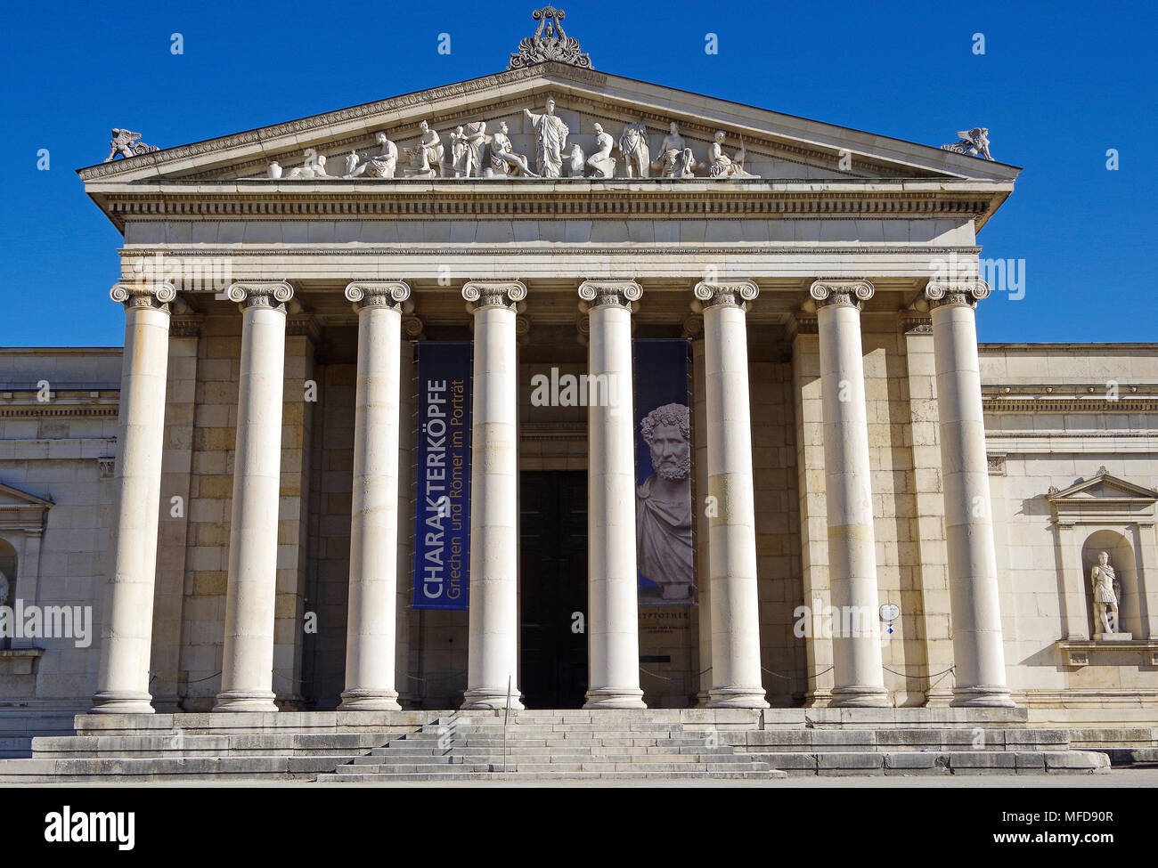 The Glyptothek, a museum in central Munich, Germany, for the Royal ...