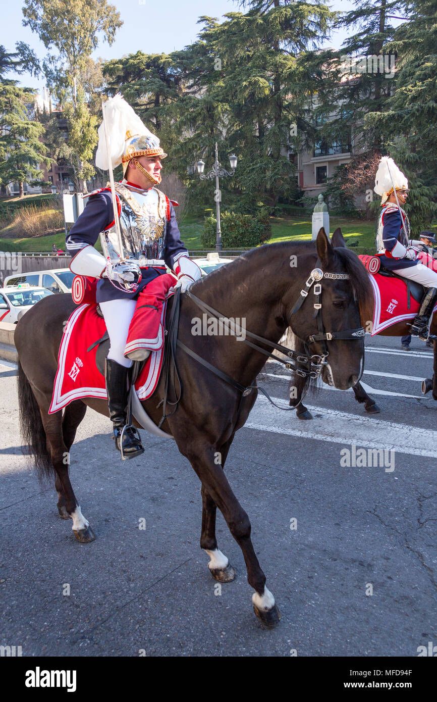 Madrid, Spain - March 11, 2015: Members of the Spanish military ...