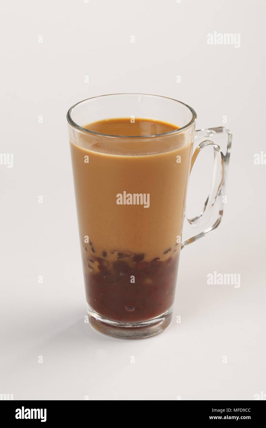 red bean milk tea Stock Photo - Alamy