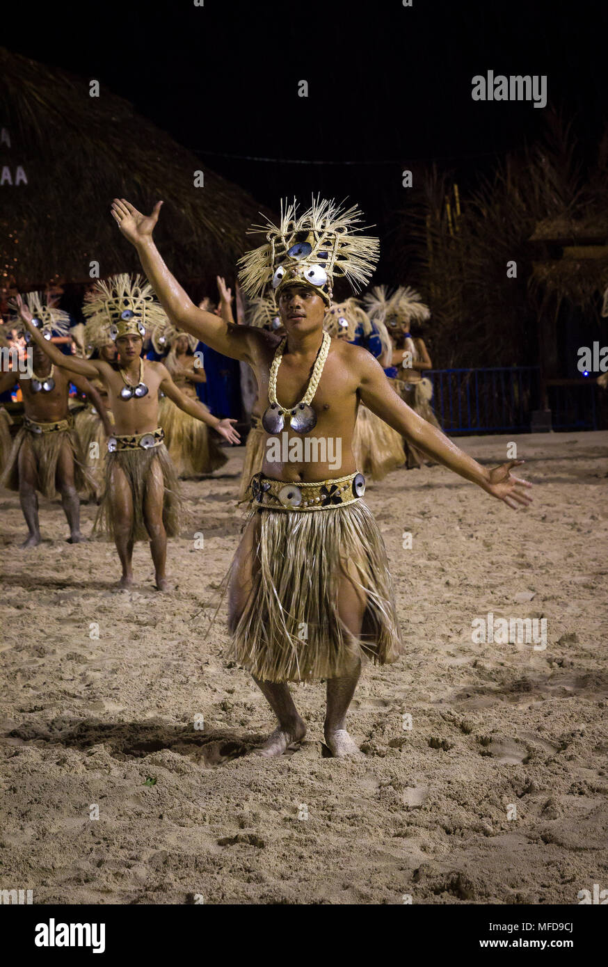 Dancers during Haeva dance festival in Raiatea, French Polynesia Stock ...