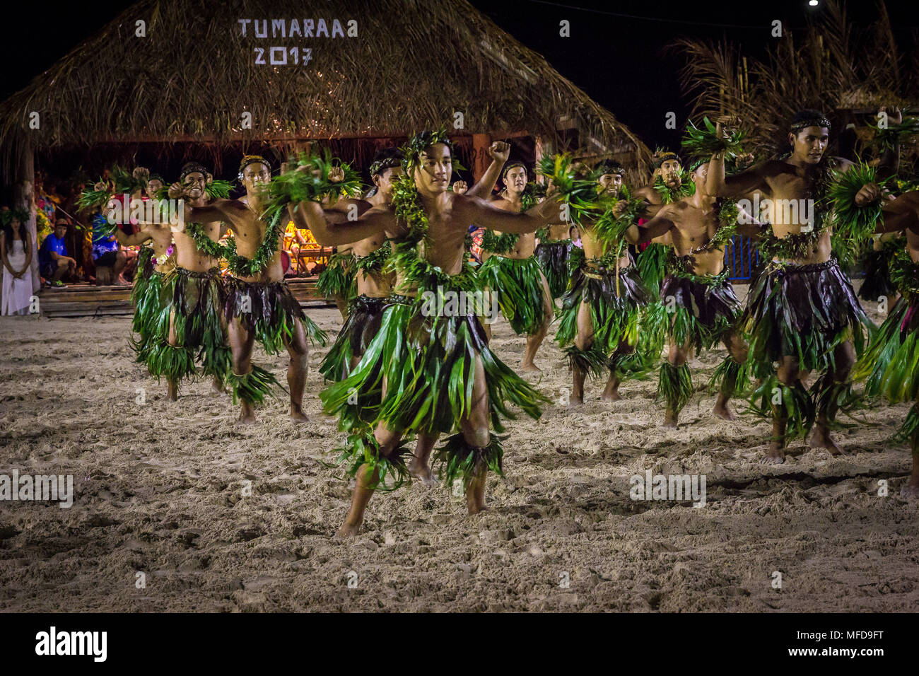 Dancers during Haeva dance festival in Raiatea, French Polynesia Stock ...