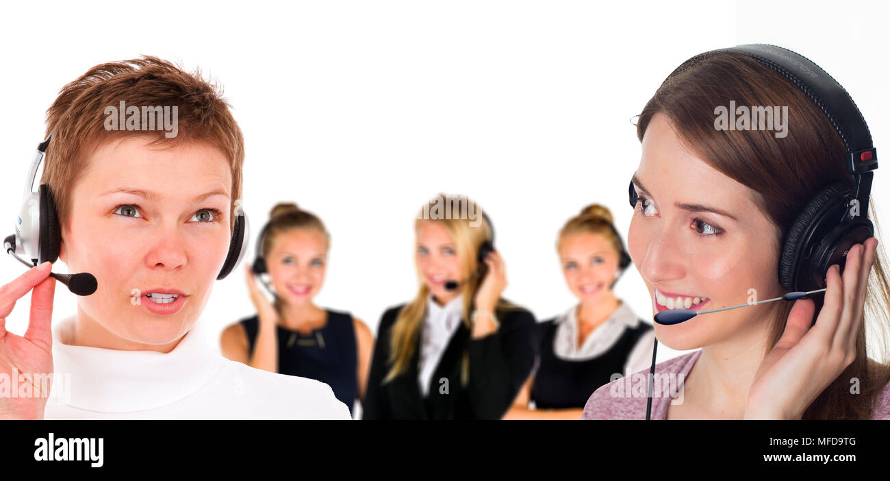 People working at a Call Center Stock Photo - Alamy