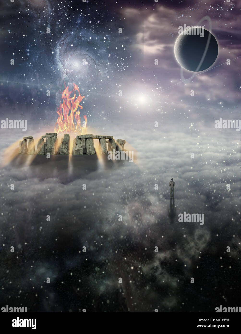 Fire burns in ancient temple Stock Photo - Alamy