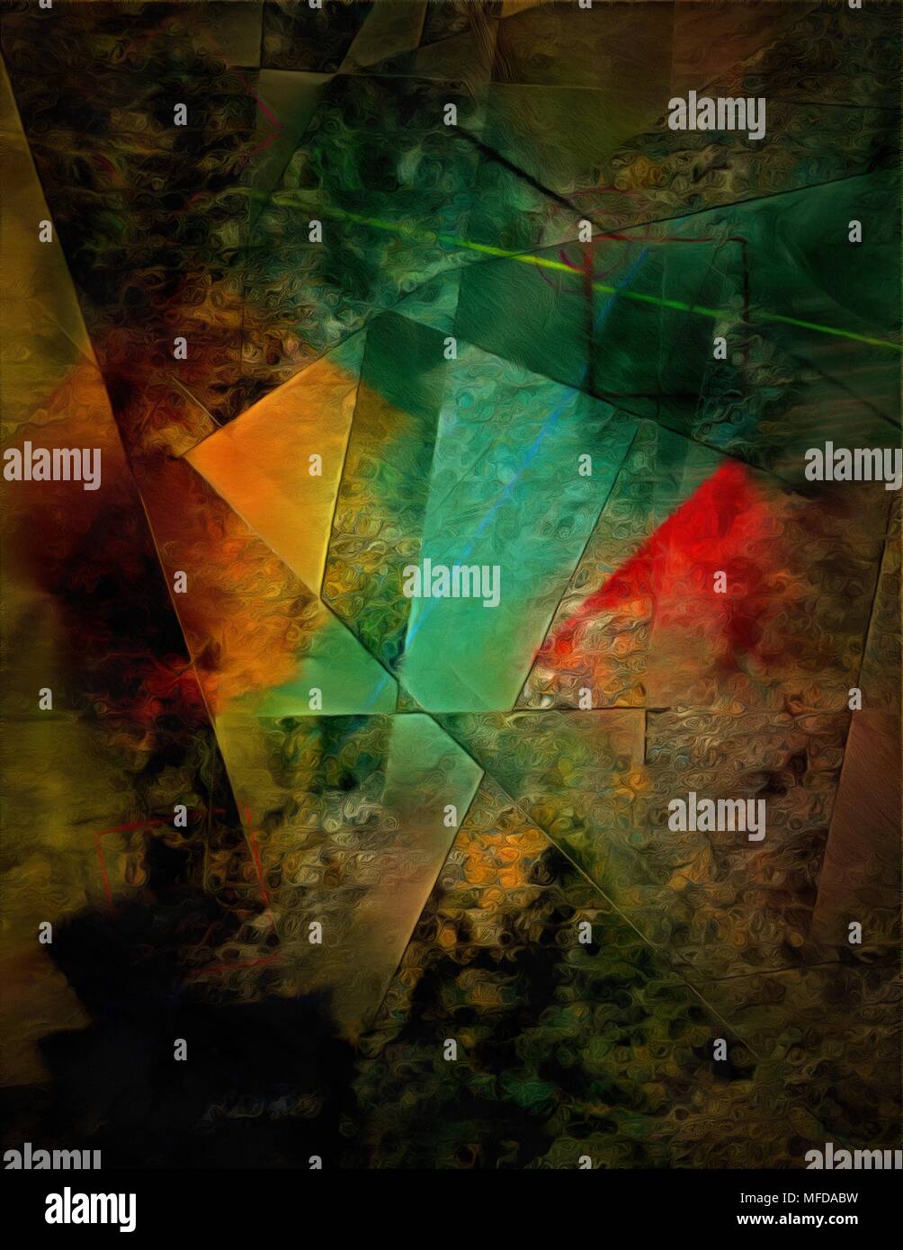 Colorful Abstract with Geometric Layers Stock Photo - Alamy