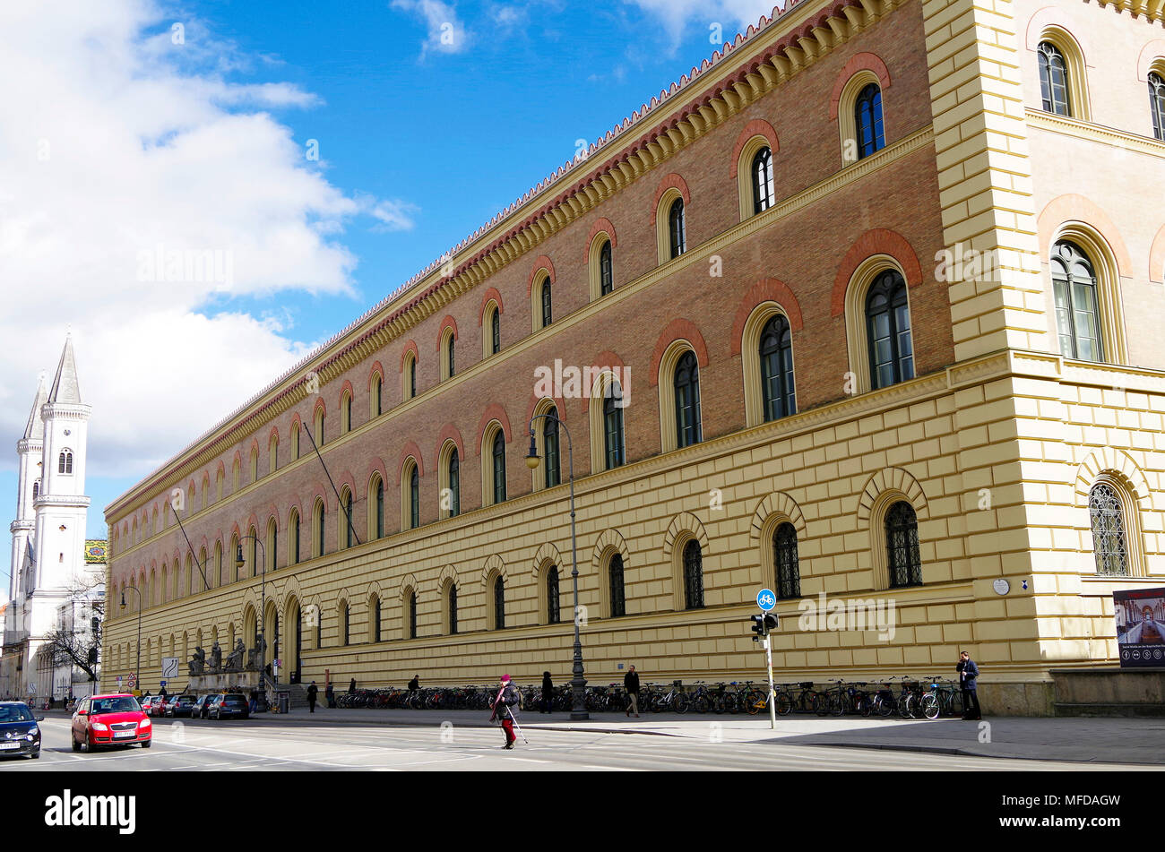The Bavarian State Library on Ludwigstrasse, Munich, one of Europe’s ...