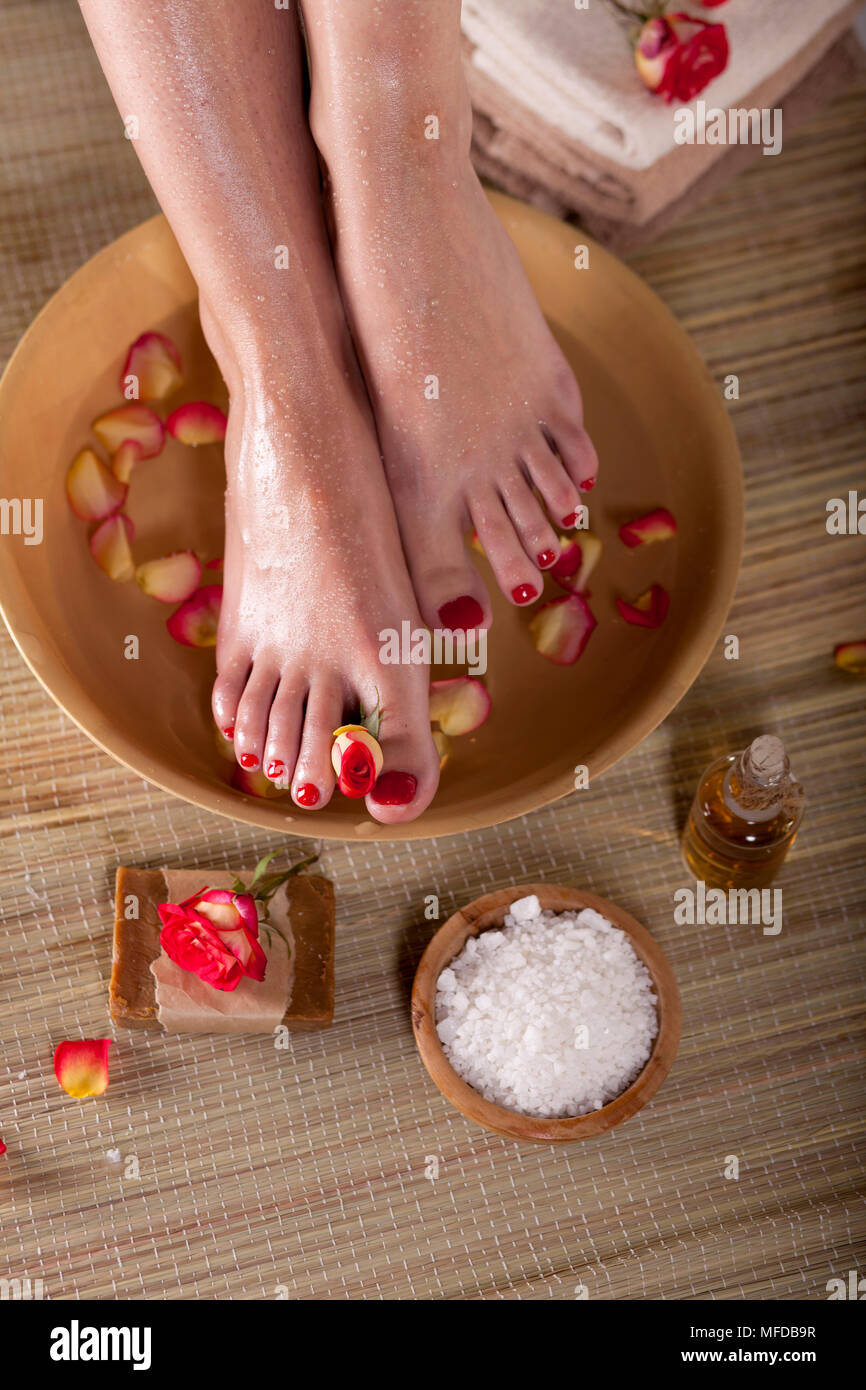 Foot Spa Concept Stock Photo - Alamy