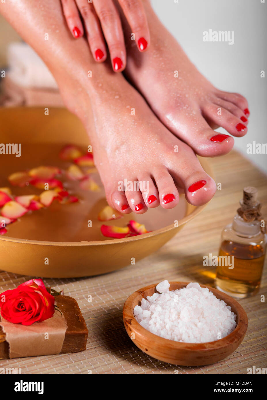 Foot Spa Concept Stock Photo - Alamy