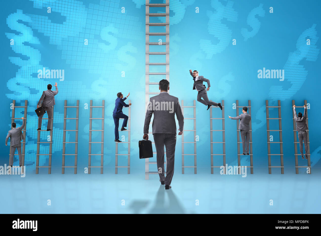 Successful business man beating competition hi-res stock photography ...