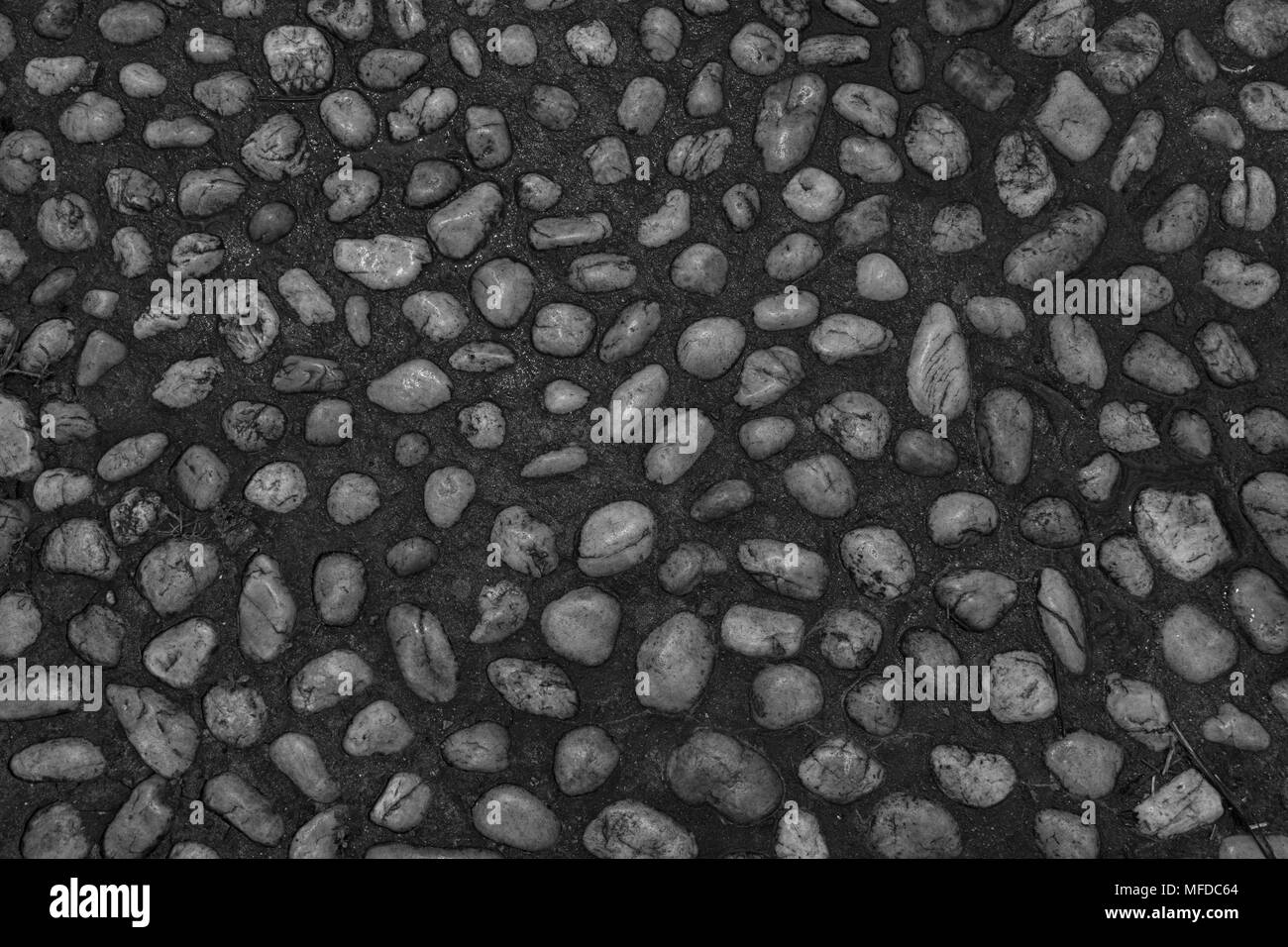 Monochrome Stone texture, rock surface level, pebble background for web ...