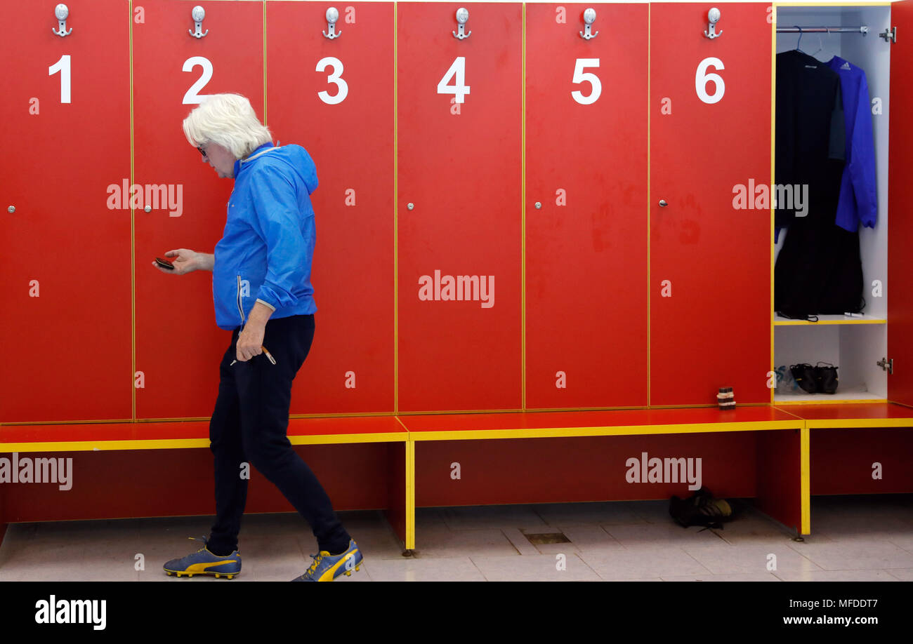 20 April 2018, Iran, Tehran: The German soccer coach Winfried Schaefer ...