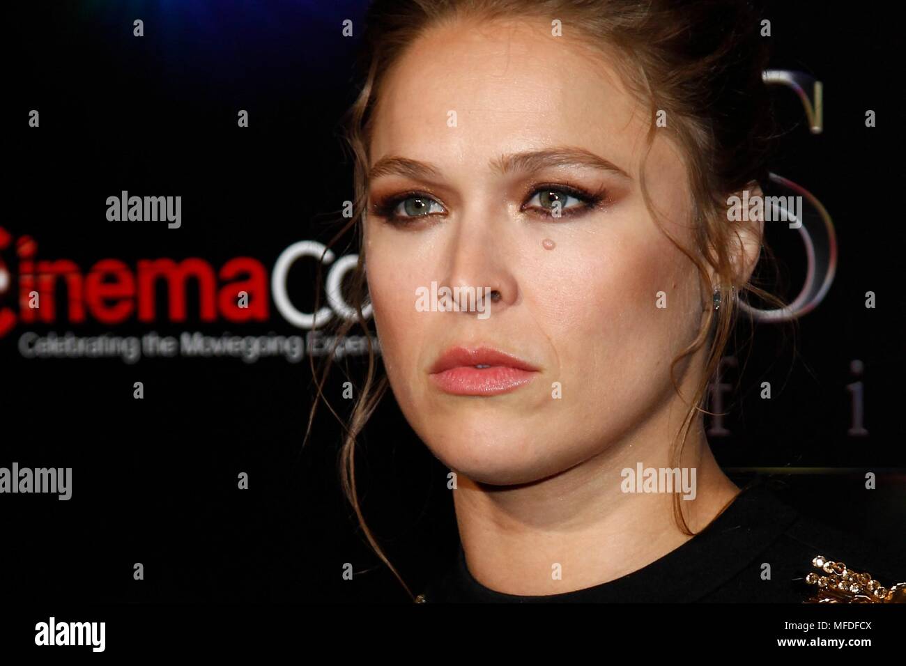 Las Vegas, NV, USA. 24th Apr, 2018. Ronda Rousey in attendance for STX Entertainment Films ...