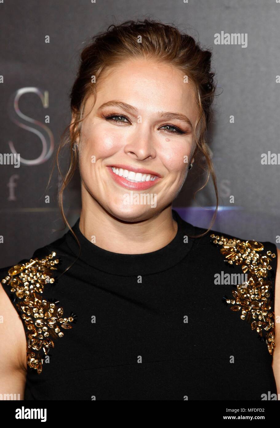Las Vegas, NV, USA. 24th Apr, 2018. Ronda Rousey in attendance for STX ...