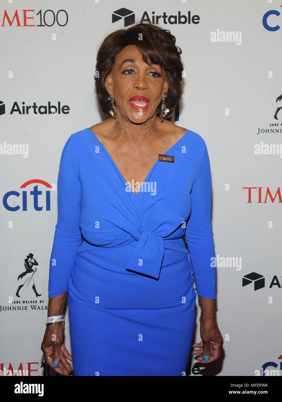 NEW YORK, NY - April 24: Maxine Waters attends the 2018 Time 100 Gala ...