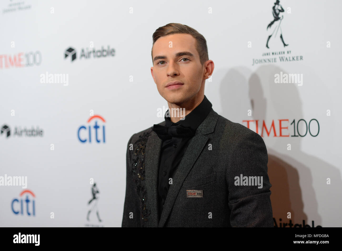 New York, USA. 24th Apr, 2018. Adam Rippon attends the 2018 Time 100 ...