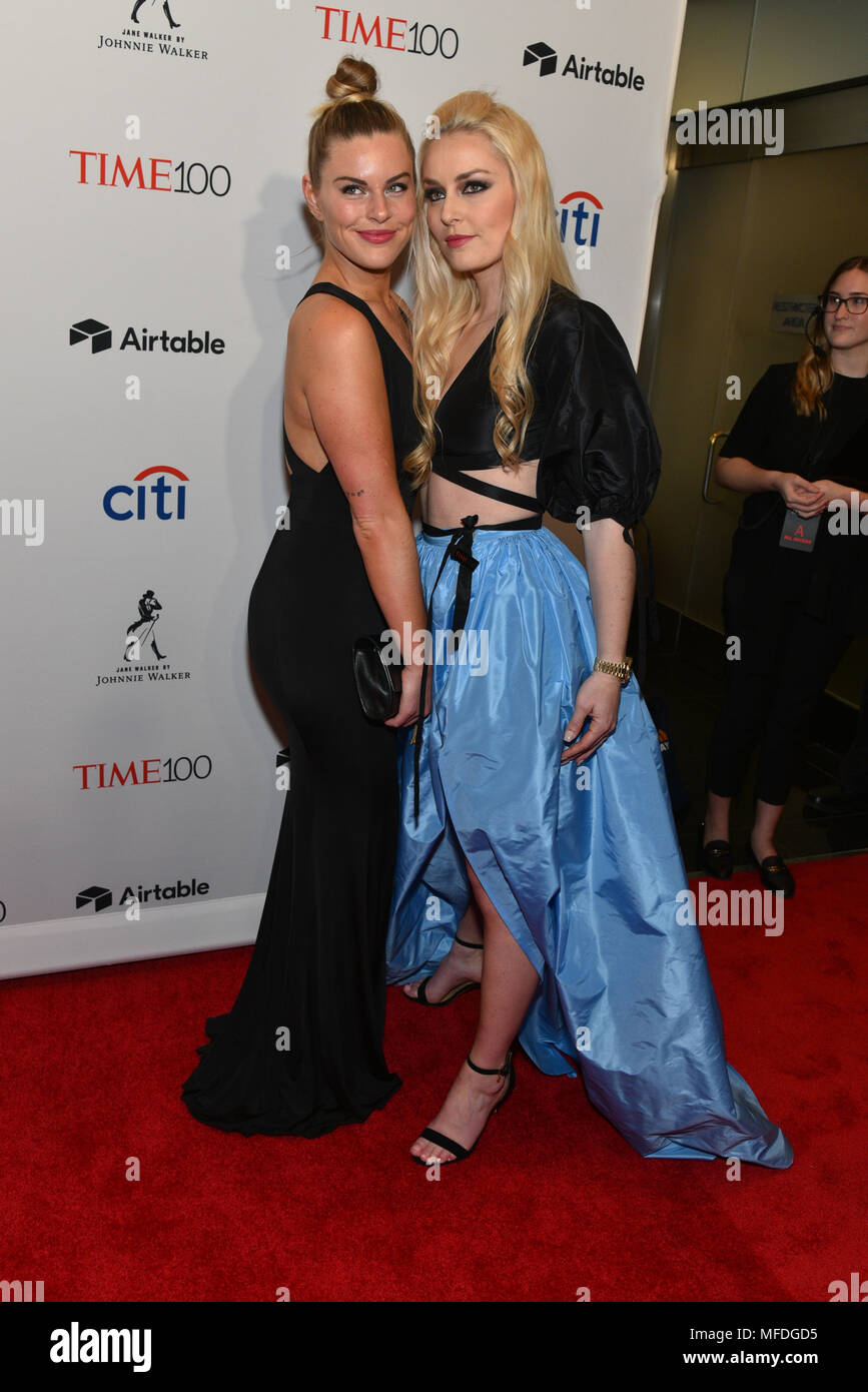 New York, USA. 24th Apr, 2018. Karin Kildow and Lindsey Vonn attend the ...