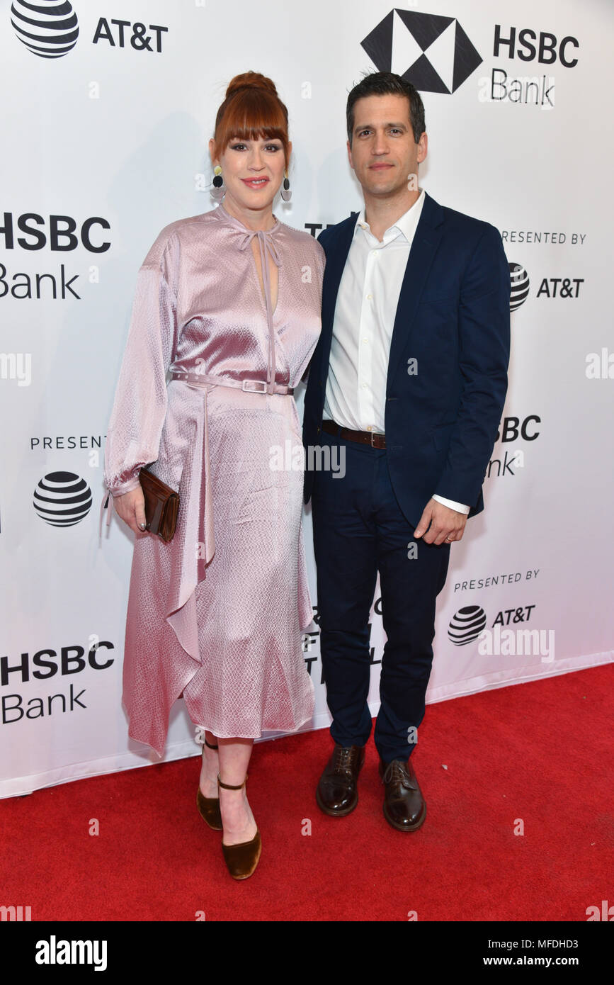 New York, USA. 24th April 2018. Molly Ringwald and Panio Gianopoulos ...
