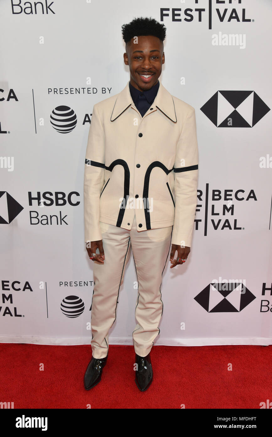 New York, USA. 24th April 2018. Elijah Boothe attends the screening of ...