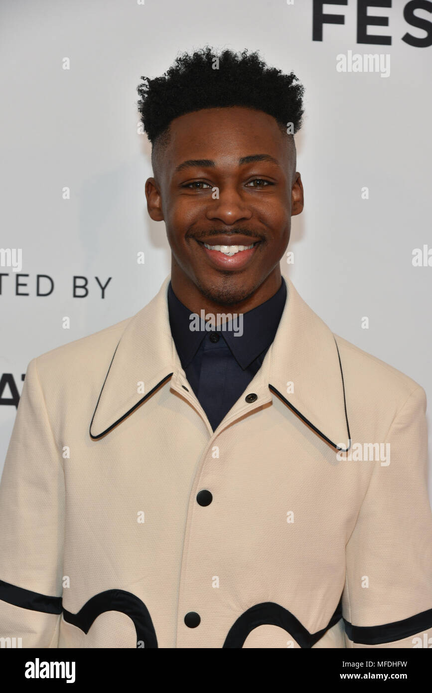 New York, USA. 24th April 2018. Elijah Boothe attends the screening of ...