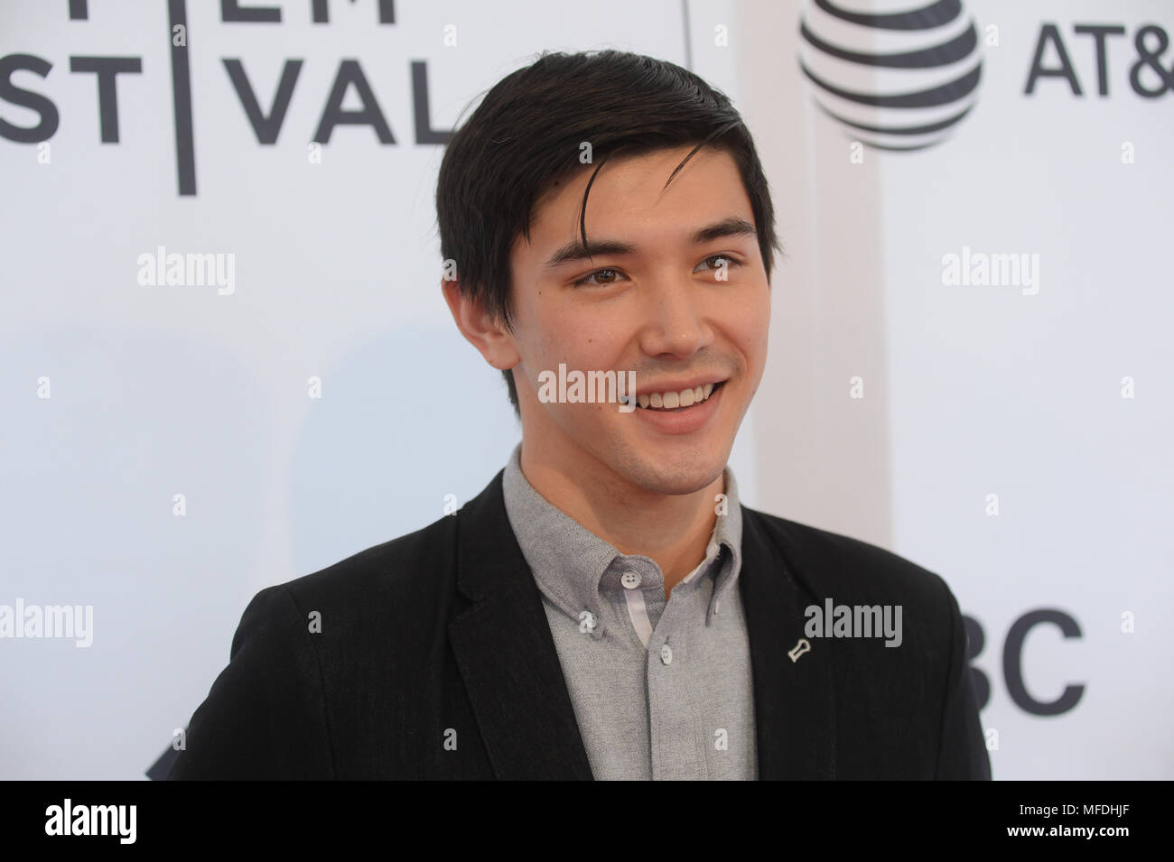 New York, USA. 24th April 2018. Connor Johnston attends the screening ...