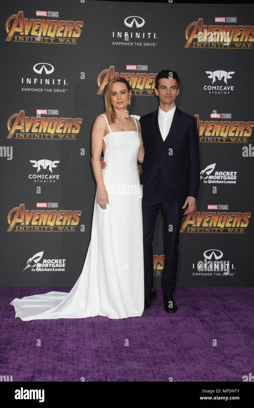 Brie Larson, Alex Greenwald 04/23/2018 The World Premiere of "Avengers ...