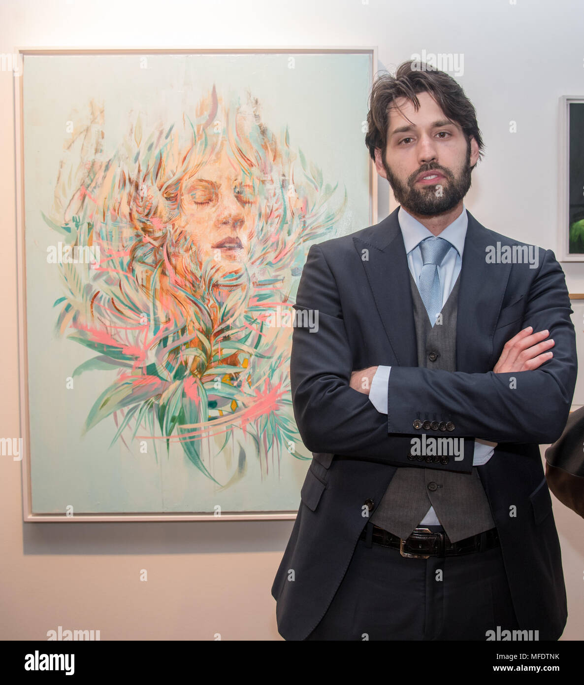 London, UK. 25th April 2018. Rob Phoenix is an actor attend the Art On ...