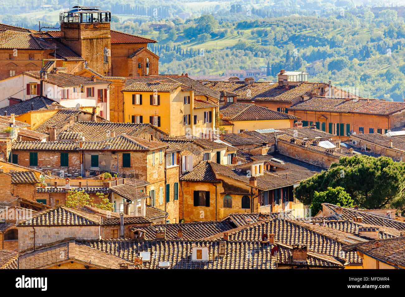 Historic centre of Siena. UNESCO a World Heritage Site Stock Photo - Alamy