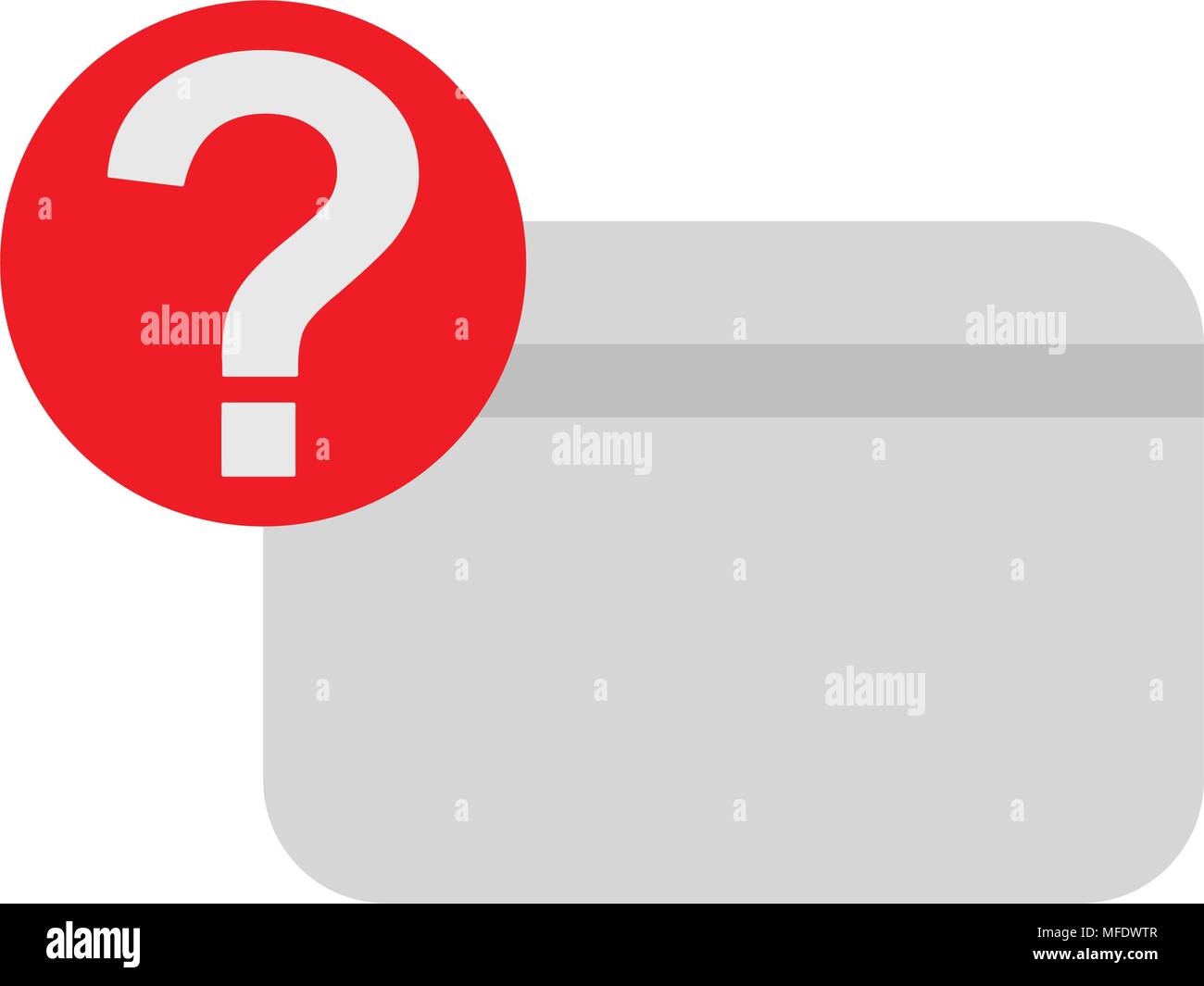 Unknown credit card, vector icon isolated on white background Stock ...