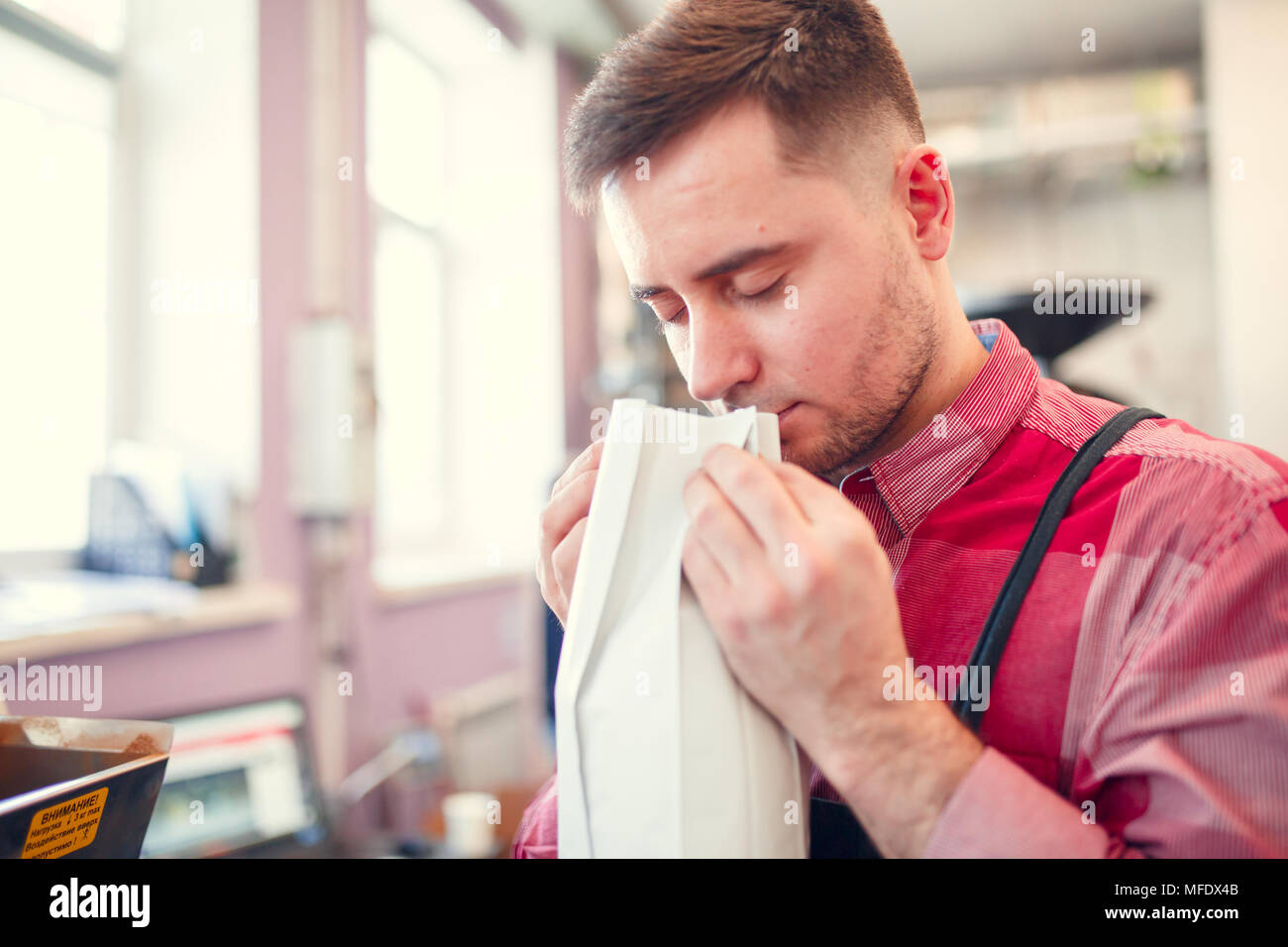 Man Sniffing High Resolution Stock Photography and Images - Alamy