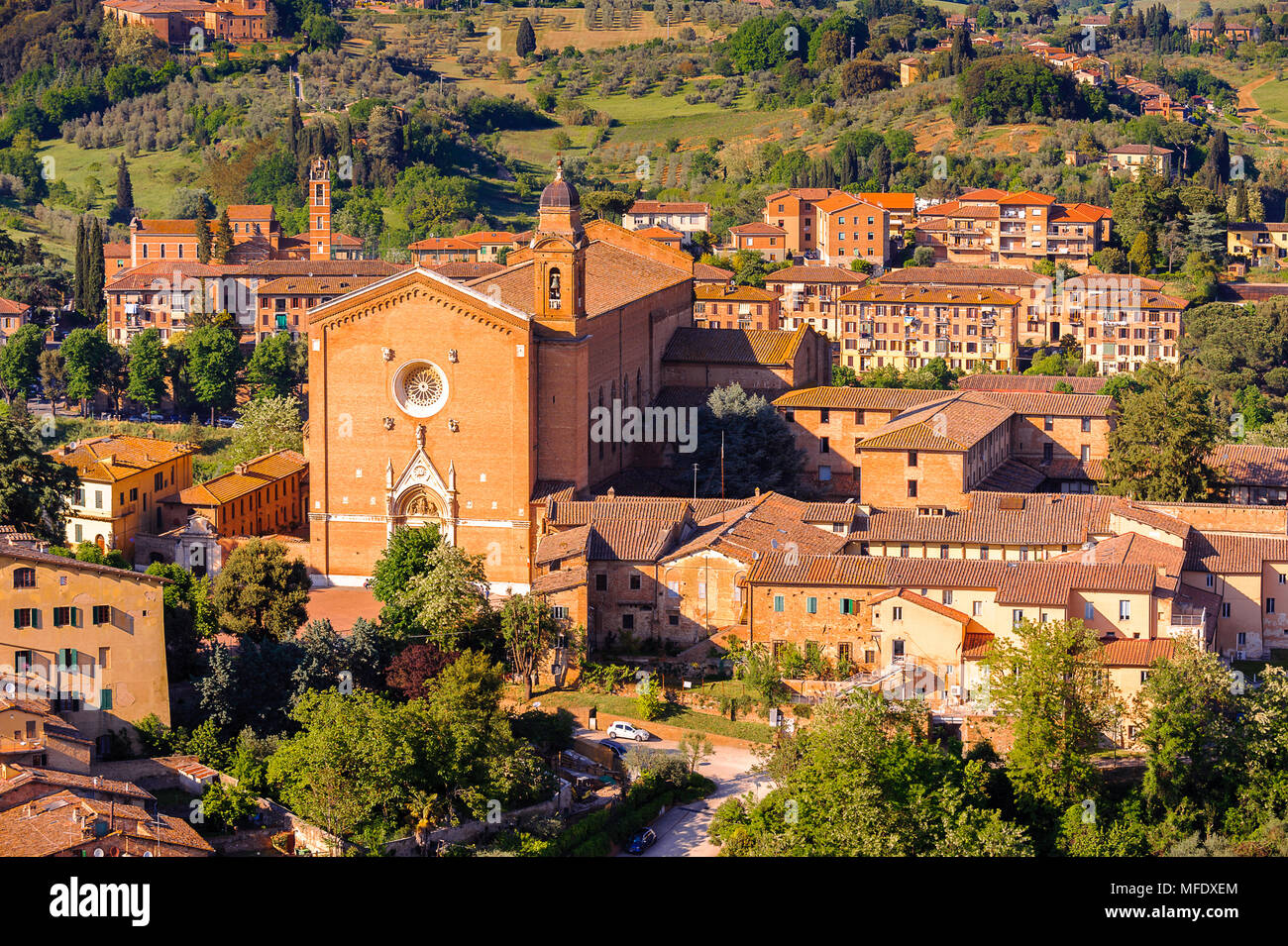Panorama of the Historic centre of Siena. UNESCO a World Heritage Site ...