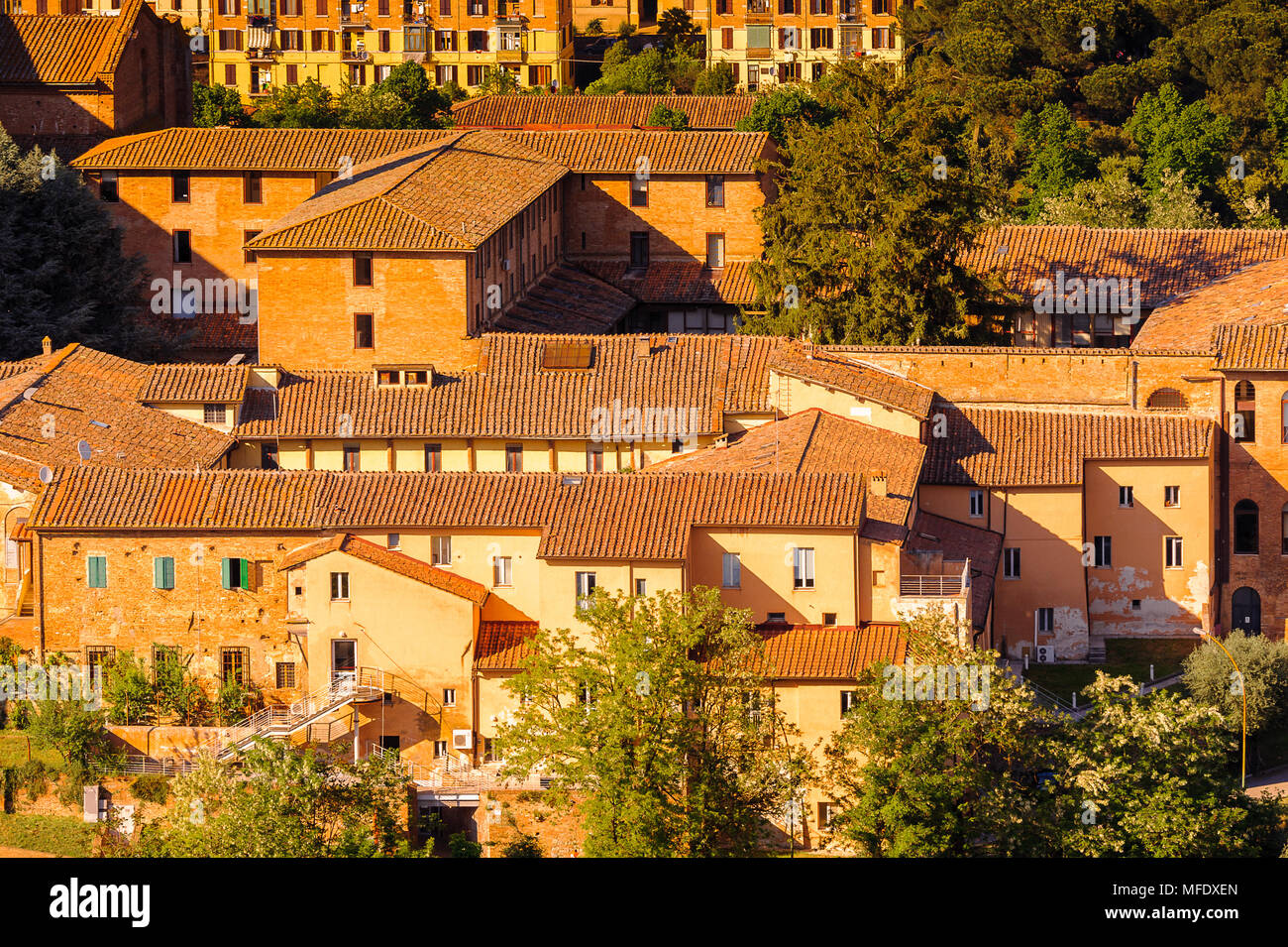 Panorama of the Historic centre of Siena. UNESCO a World Heritage Site ...