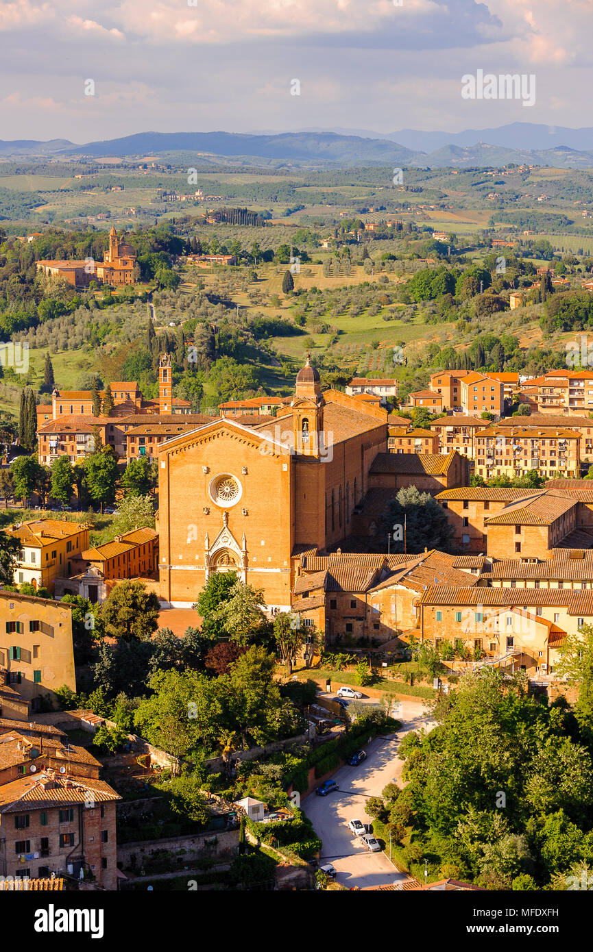 Panorama of the Historic centre of Siena. UNESCO a World Heritage Site ...