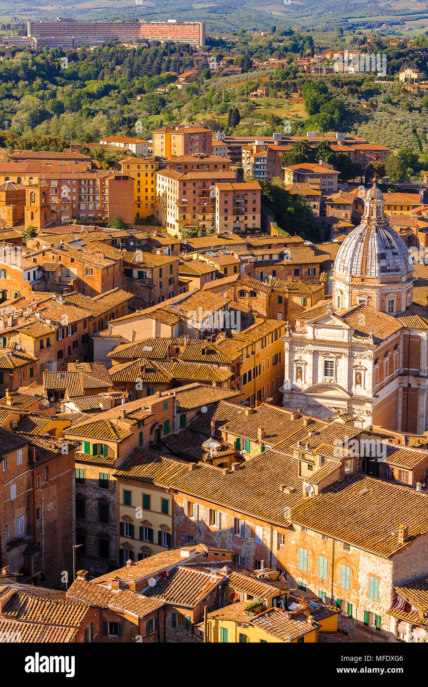Panorama of the Historic centre of Siena. UNESCO a World Heritage Site ...
