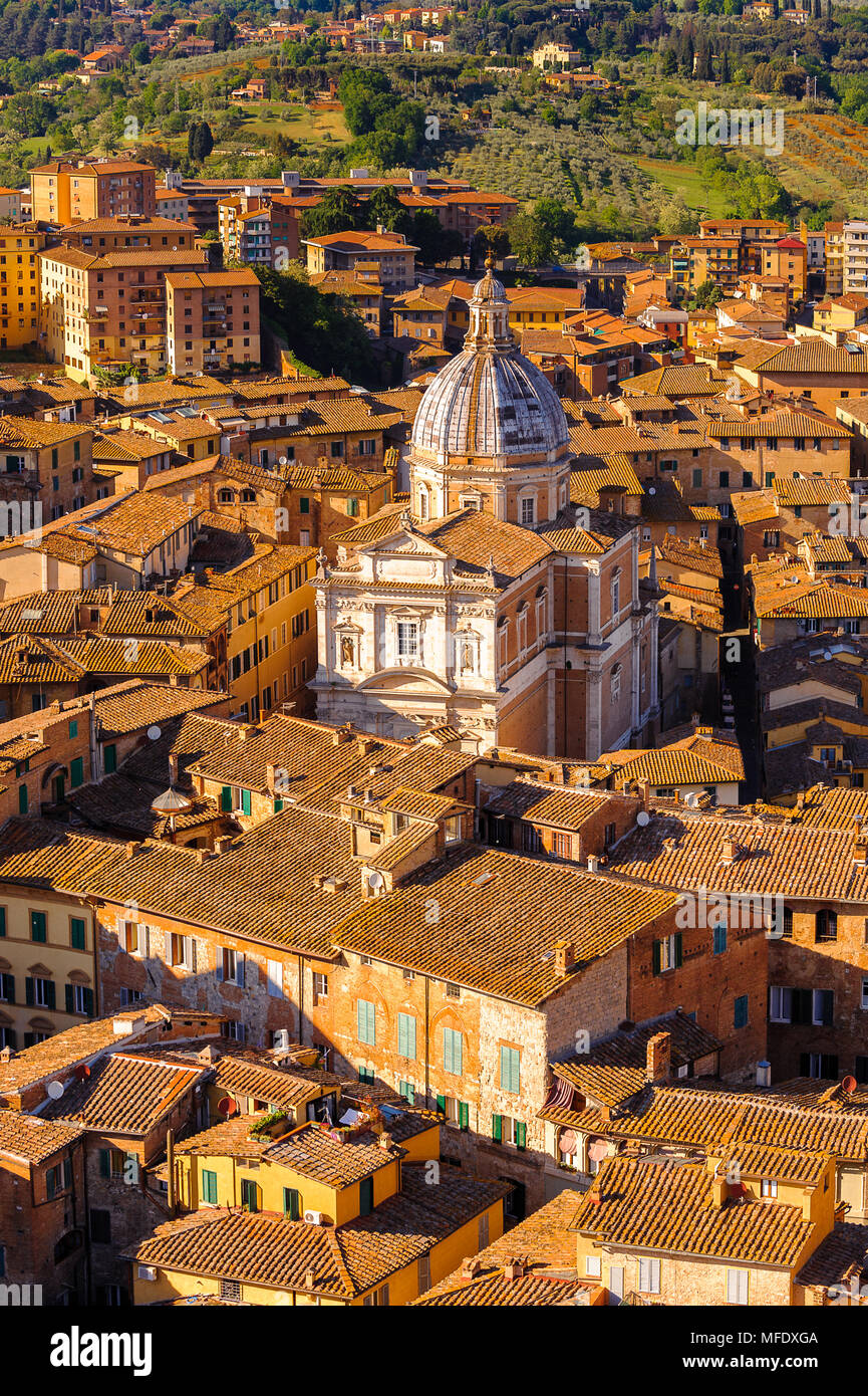 Panorama of the Historic centre of Siena. UNESCO a World Heritage Site ...