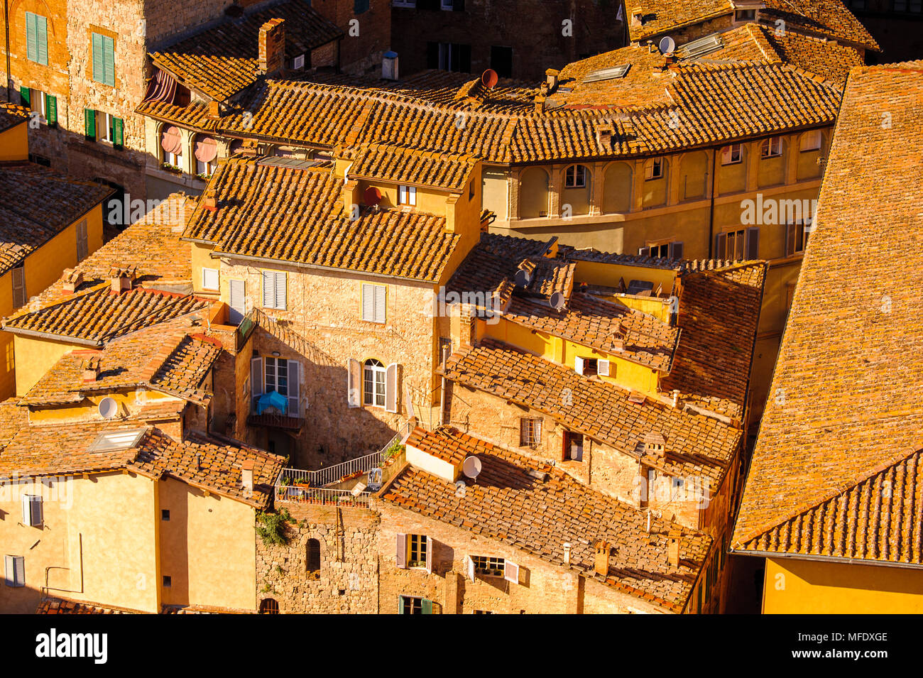 Panorama of the Historic centre of Siena. UNESCO a World Heritage Site ...