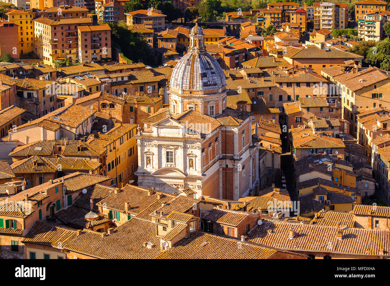 Panorama of the Historic centre of Siena. UNESCO a World Heritage Site ...